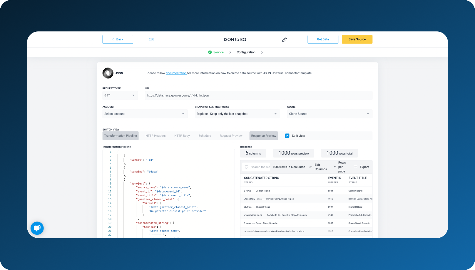 JSON to Google BigQuery: Data Pipeline in Less than 2 Minutes JSON to Google BigQuery: Data Pipeline in Less than 2 Minutes